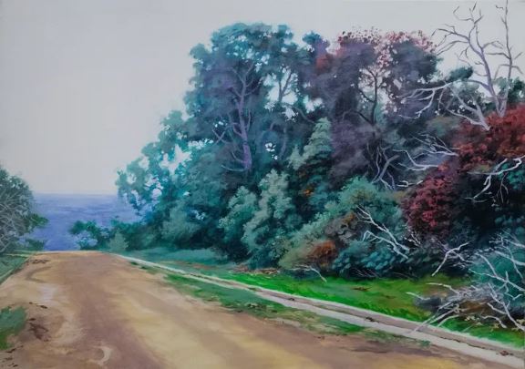 Eduardo Berg : Kunst.cl : Arboleda al Mar